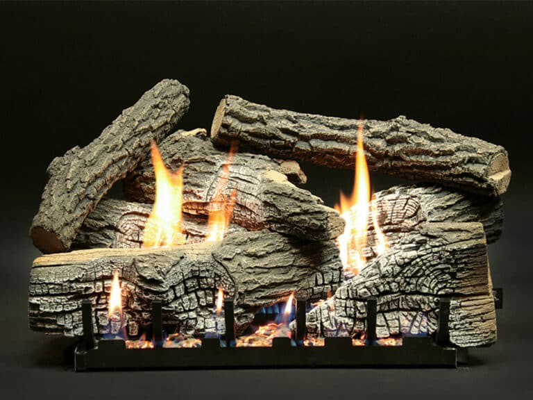 Super Stacked Wildwood Refractory Log Set with Vent-Free Slope Glaze ...